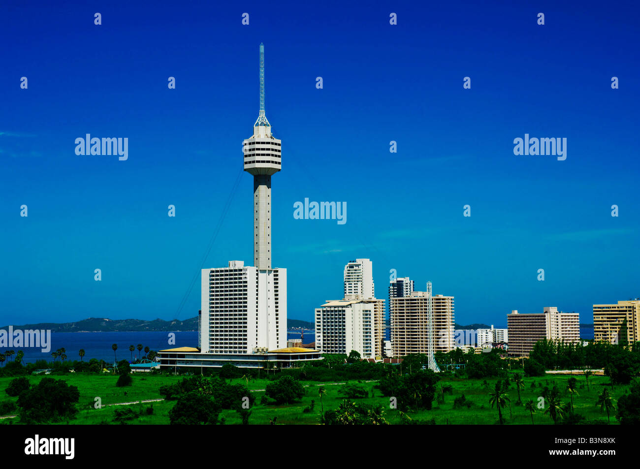 Pattaya Tower at Jomtien Beach Stock Photo - Alamy