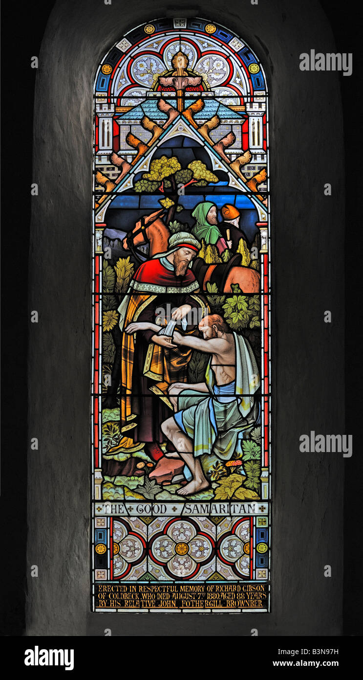 Good samaritan window church saint hi-res stock photography and images ...