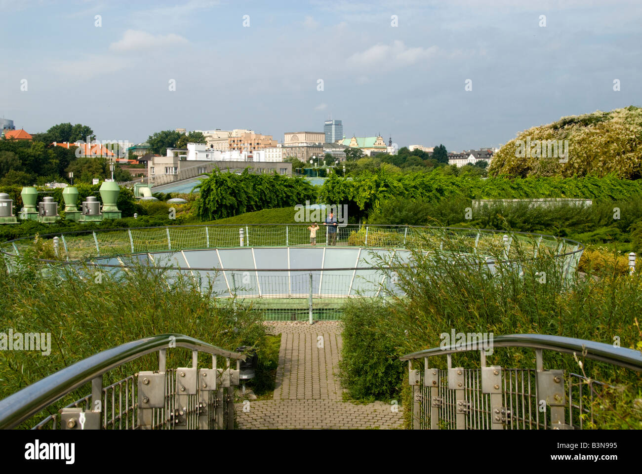 Roof of University Library Warsaw Stock Photo - Alamy