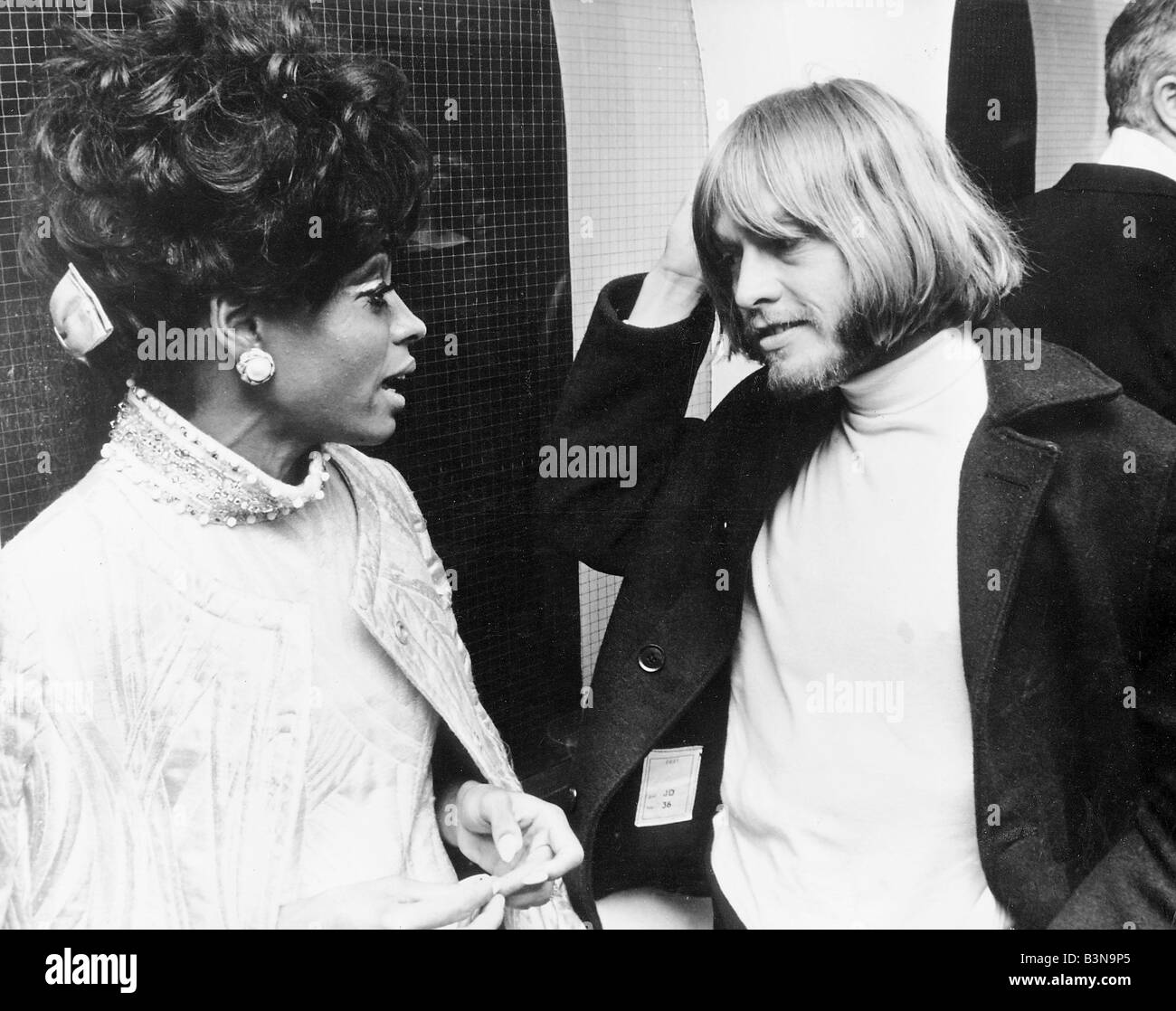 ROLLING STONES Brian Jones with Diana Ross at a reception for the ...