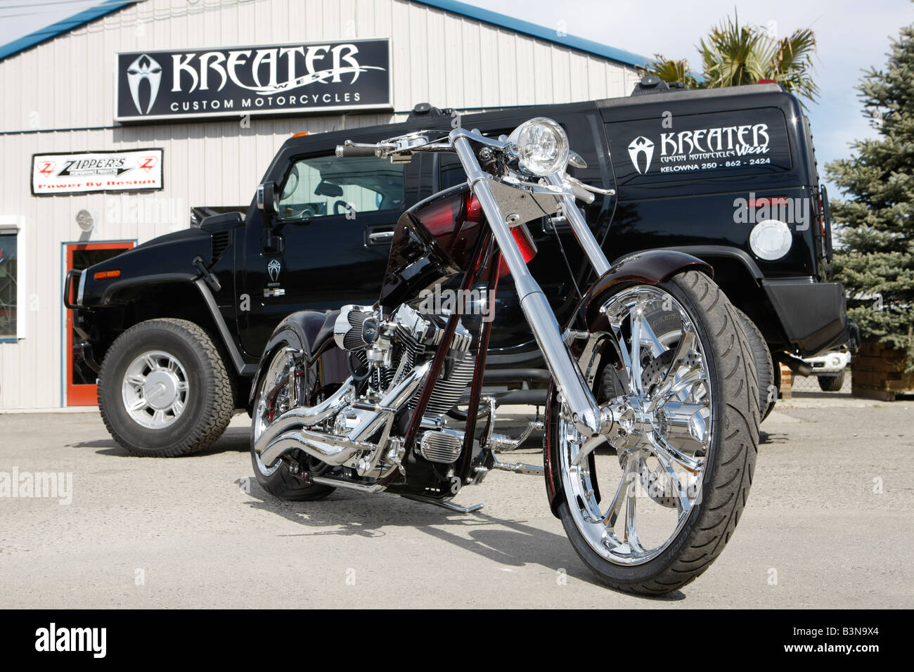 infront of a motorcycle store Stock Photo - Alamy