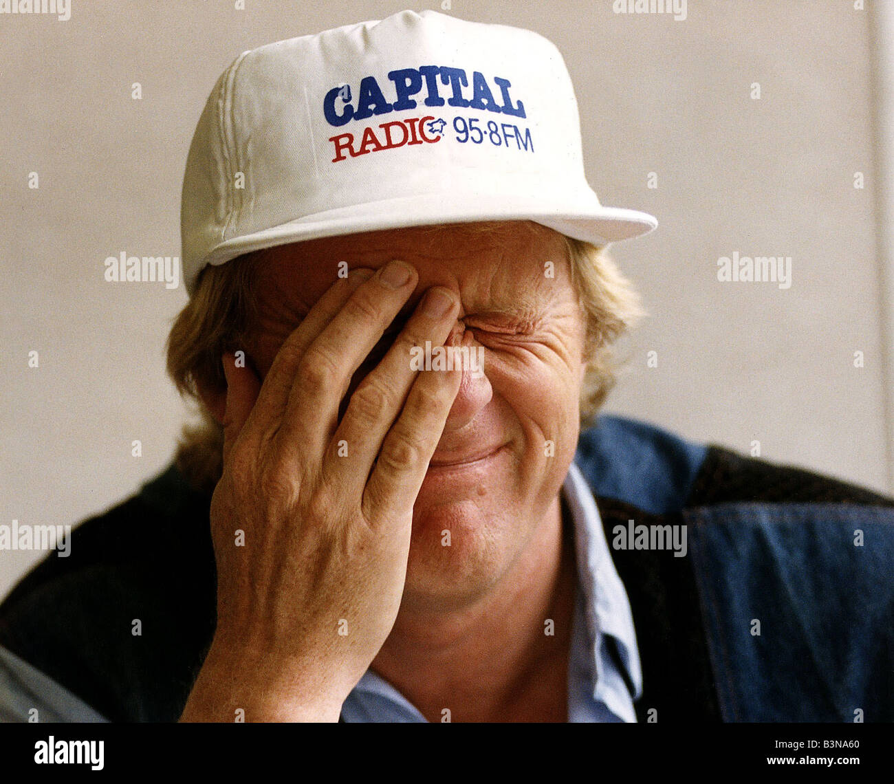 Chris Tarrant radio and TV presenter wearing one of his two hats during ...