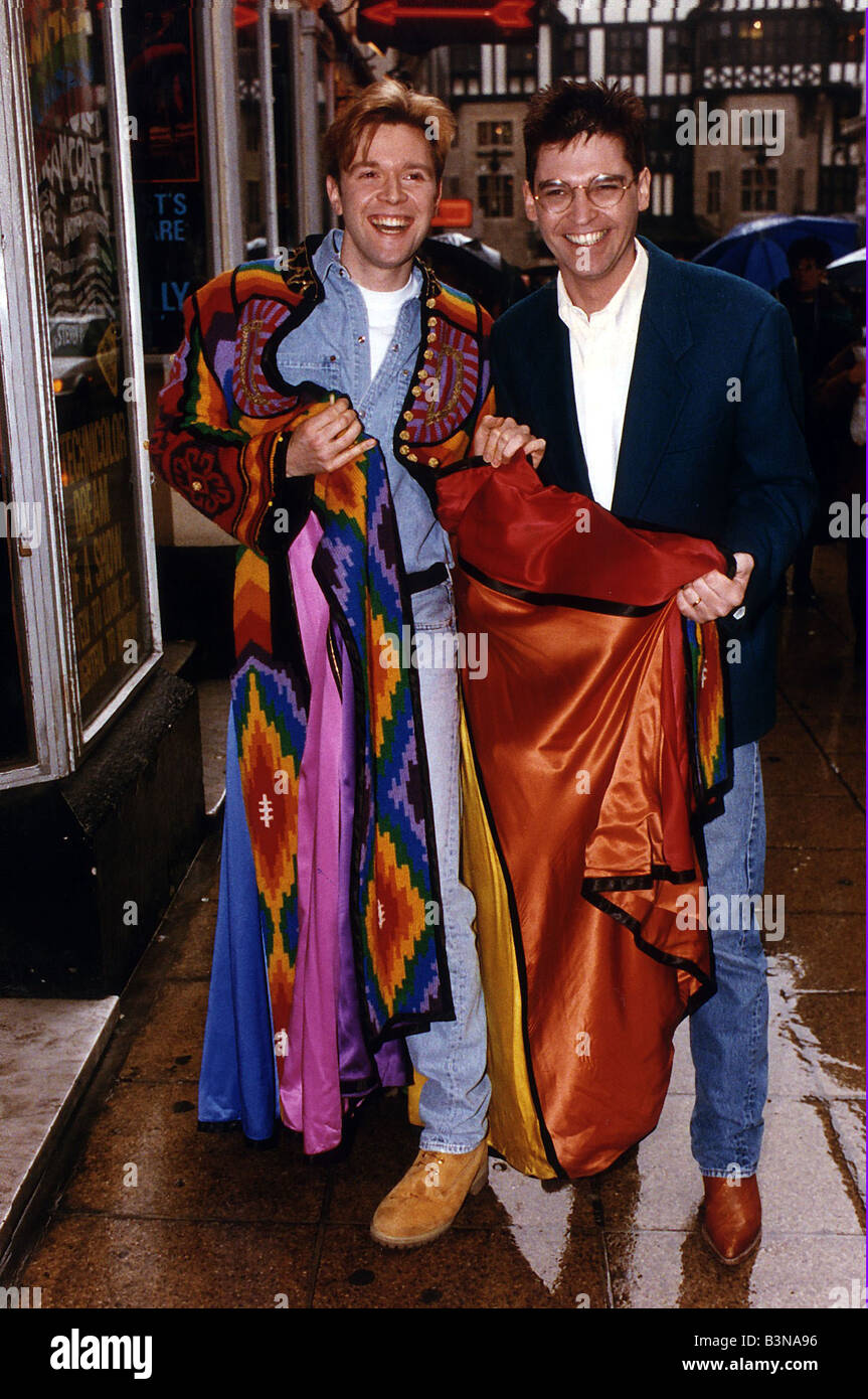 TV Presenter Phillip Schofield handing over The Dreamcoat to Darren Day ...