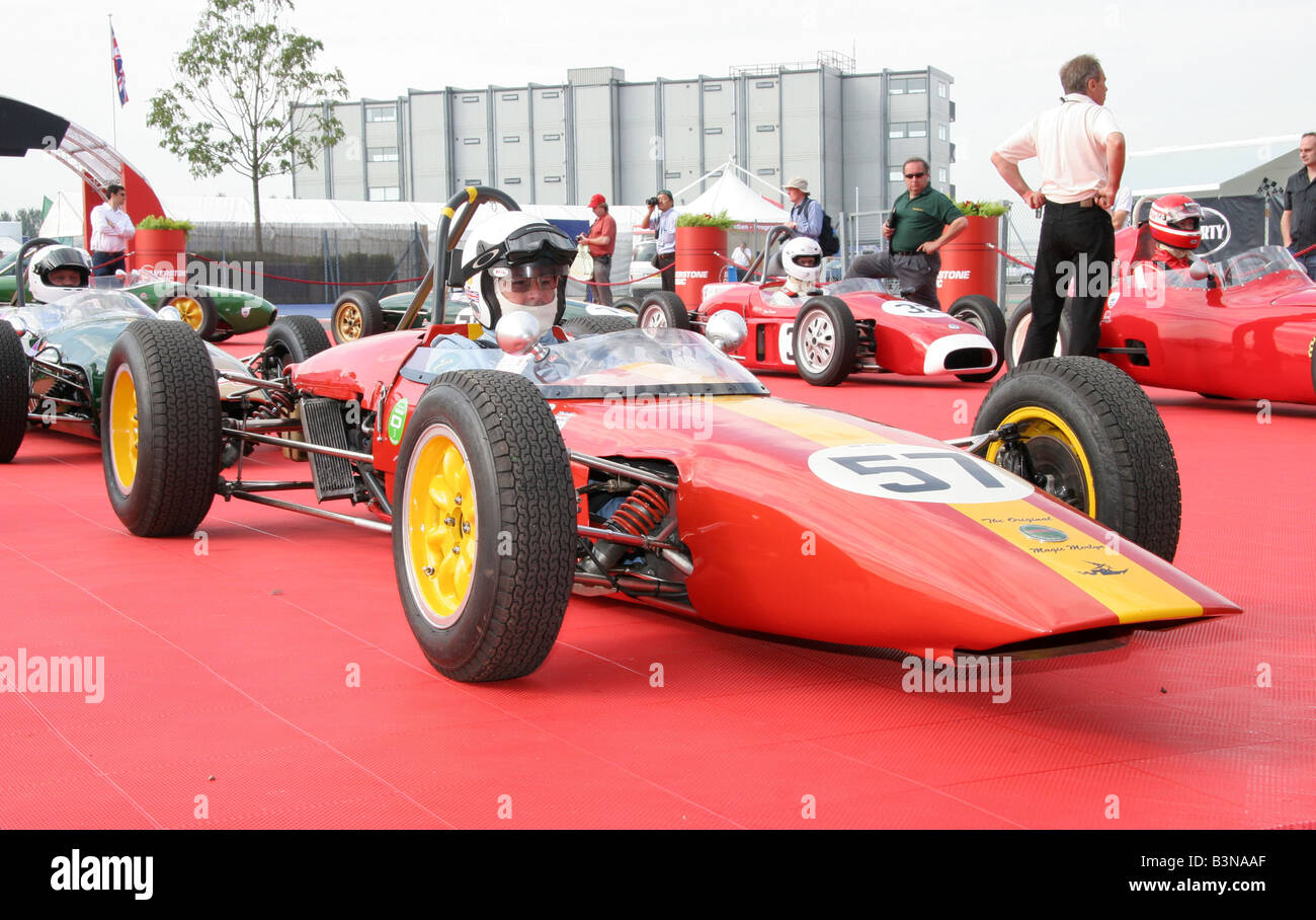 Denis Welch from Staffs in No.57 a 1963 Red/Yellow, Merlyn Mk5/7 winner ...