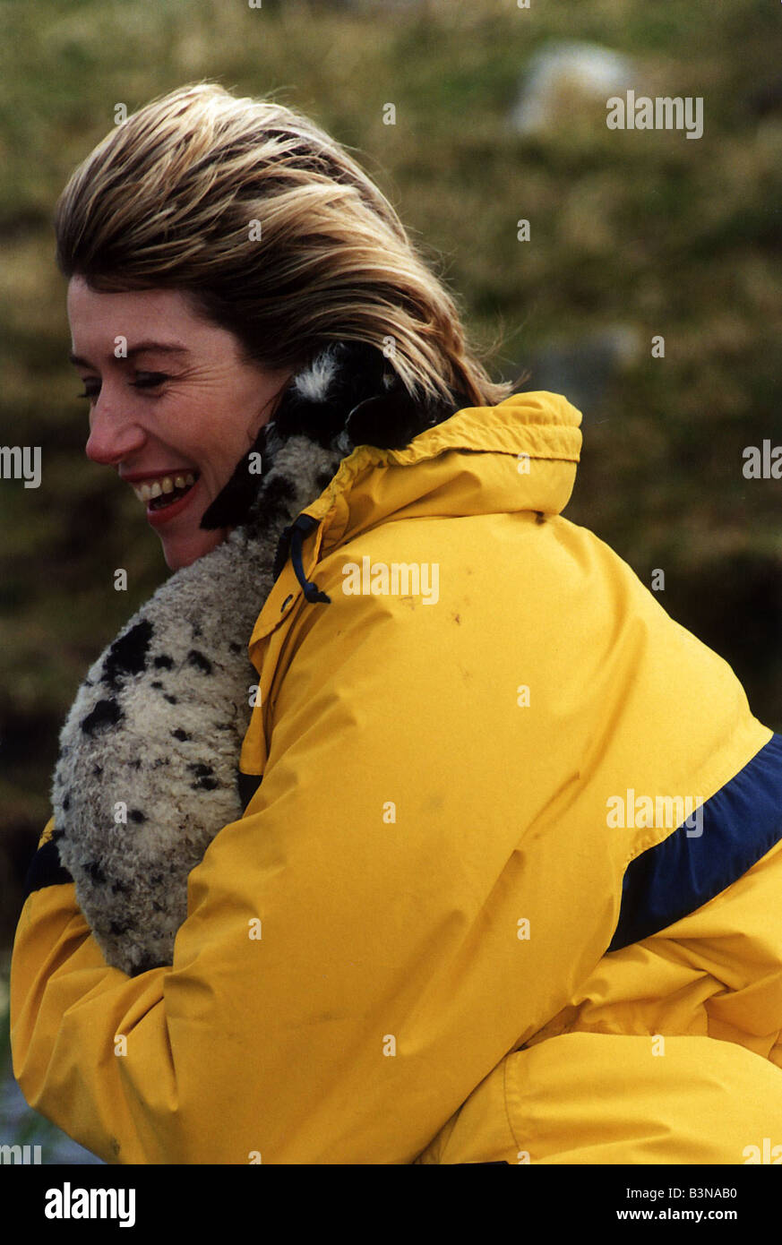 Selina Scott TV Presenter in the Highlands Stock Photo - Alamy