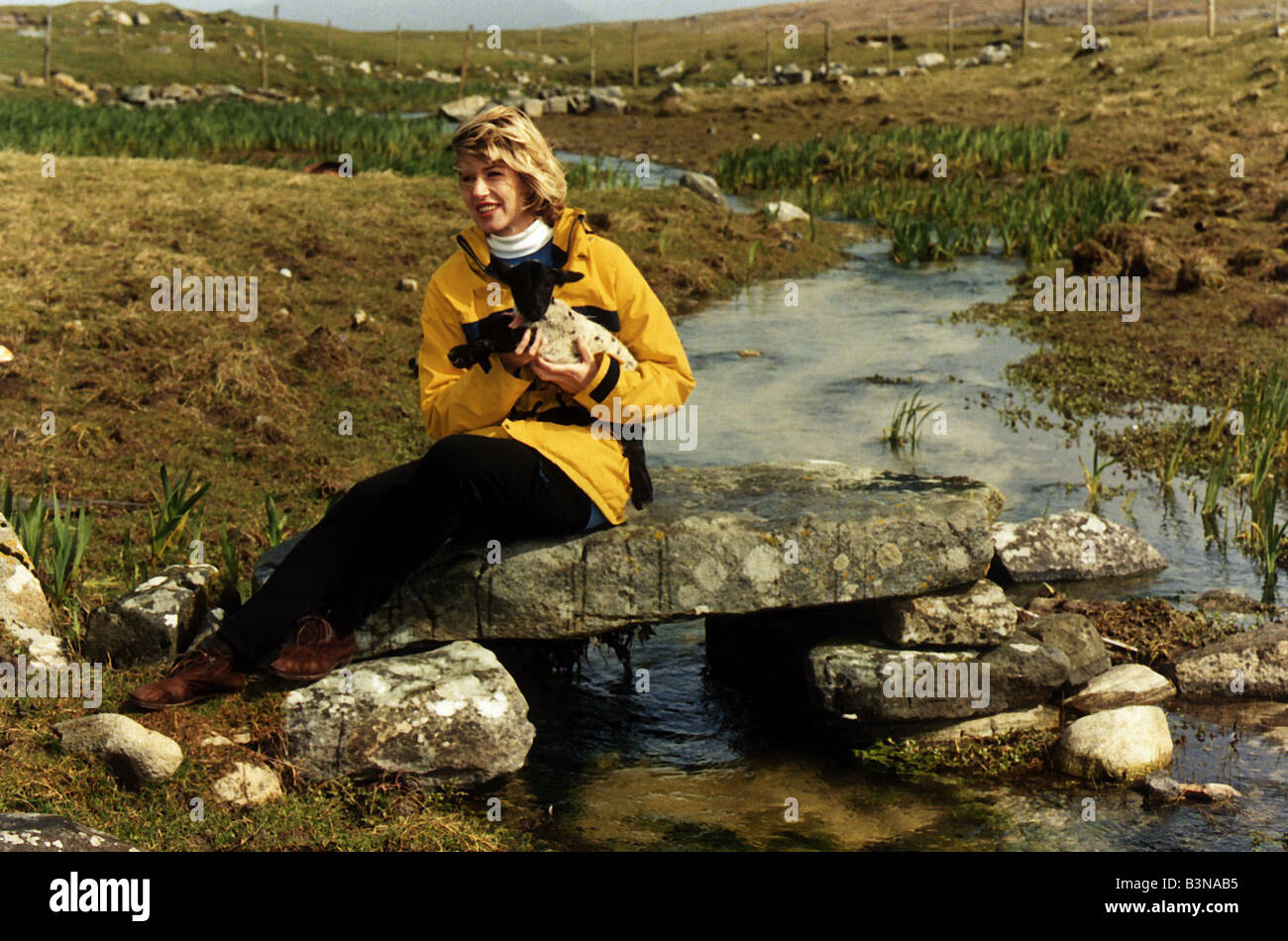 Selina Scott TV Presenter in the Highlands Stock Photo - Alamy