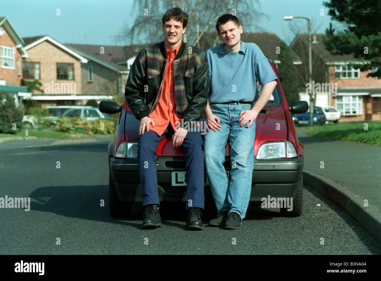 Richard Alford TV Presenter October 97 Sitting on car with his best ...