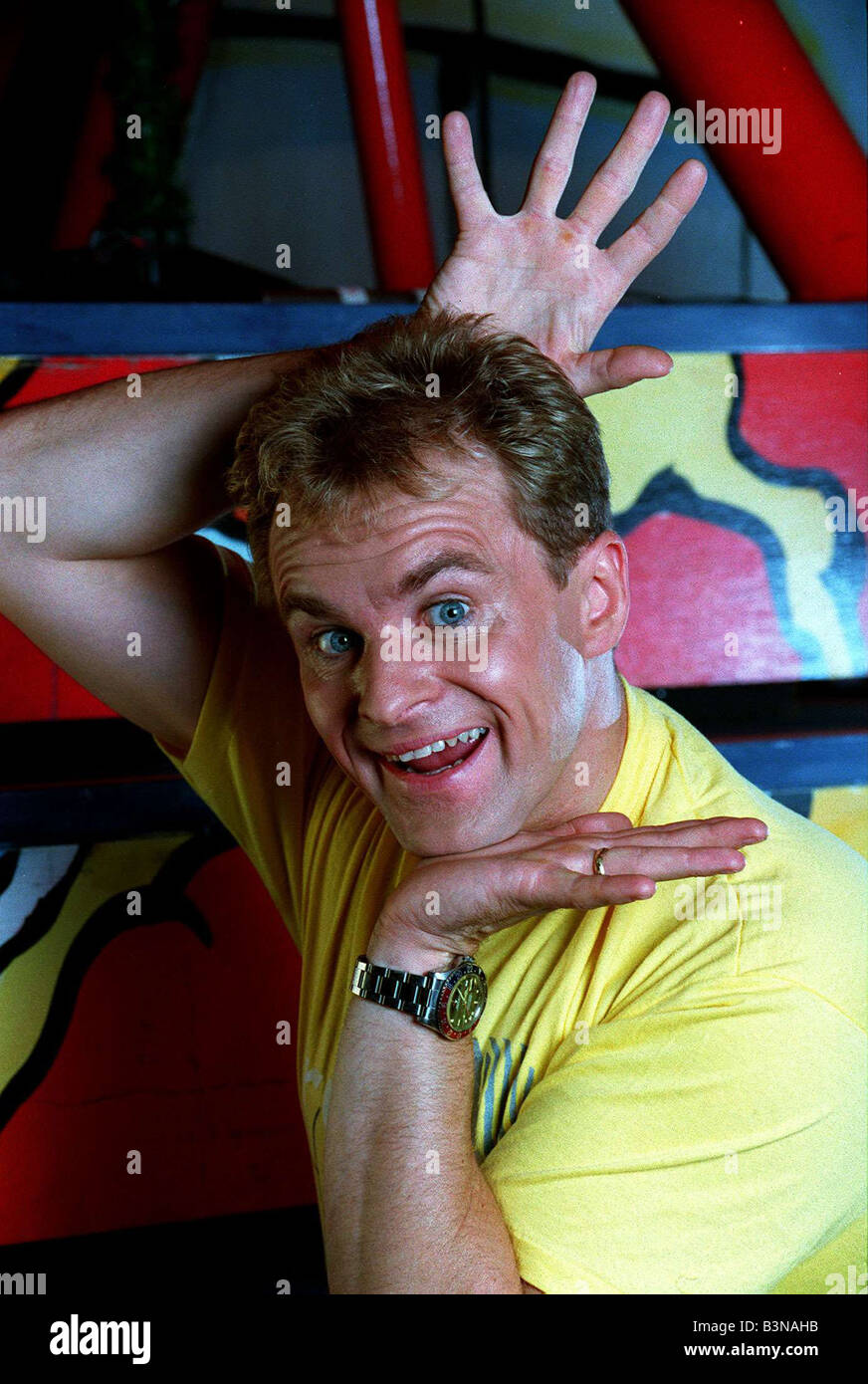 Bobby Davro Comedian TV Presenter December 1997 Stock Photo - Alamy