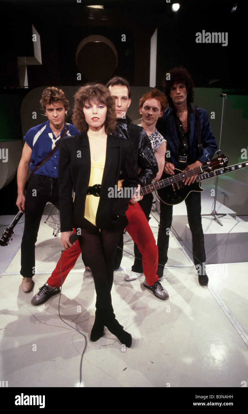 PAT BENETAR US singer with her group about 1980 Stock Photo - Alamy