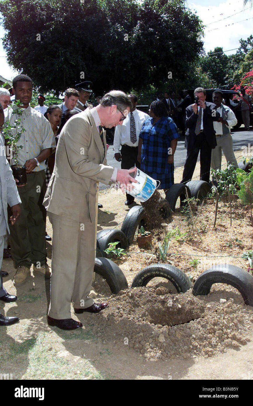 Prince Charles at Mount Rosser School in Jamaica Feb 2000 Prince ...