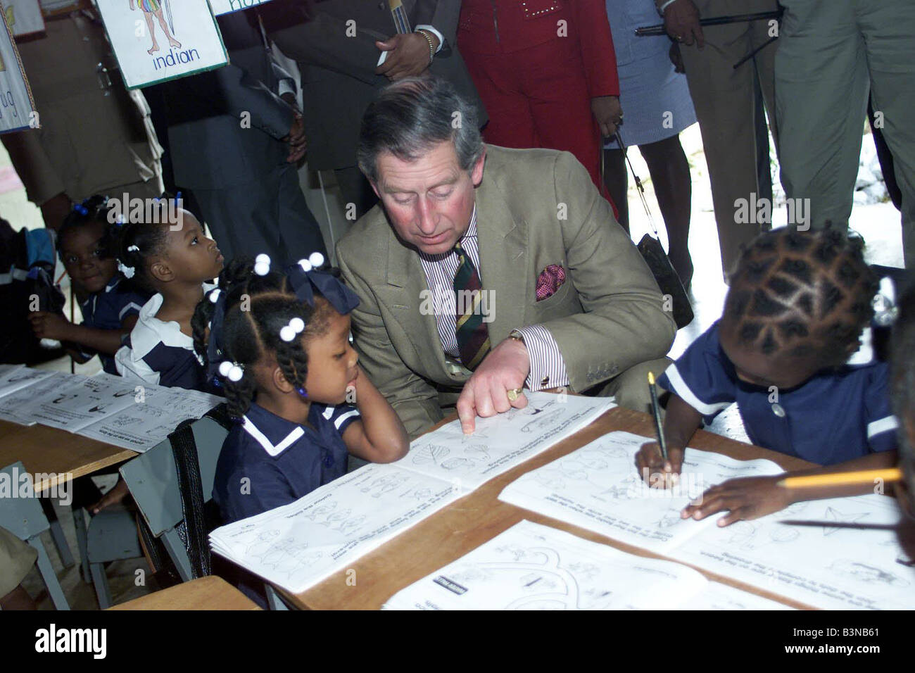 Prince Charles at Mount Rosser School in Jamaica Feb 2000 Prince ...