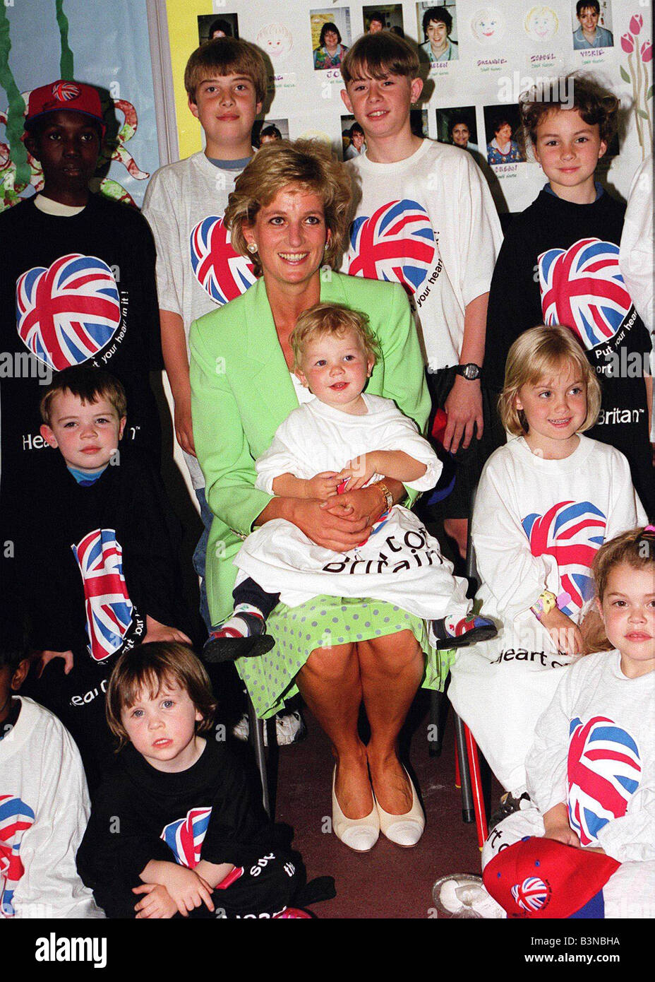 Princess Diana Princess of Wales with James Perry sittin gon her knee ...