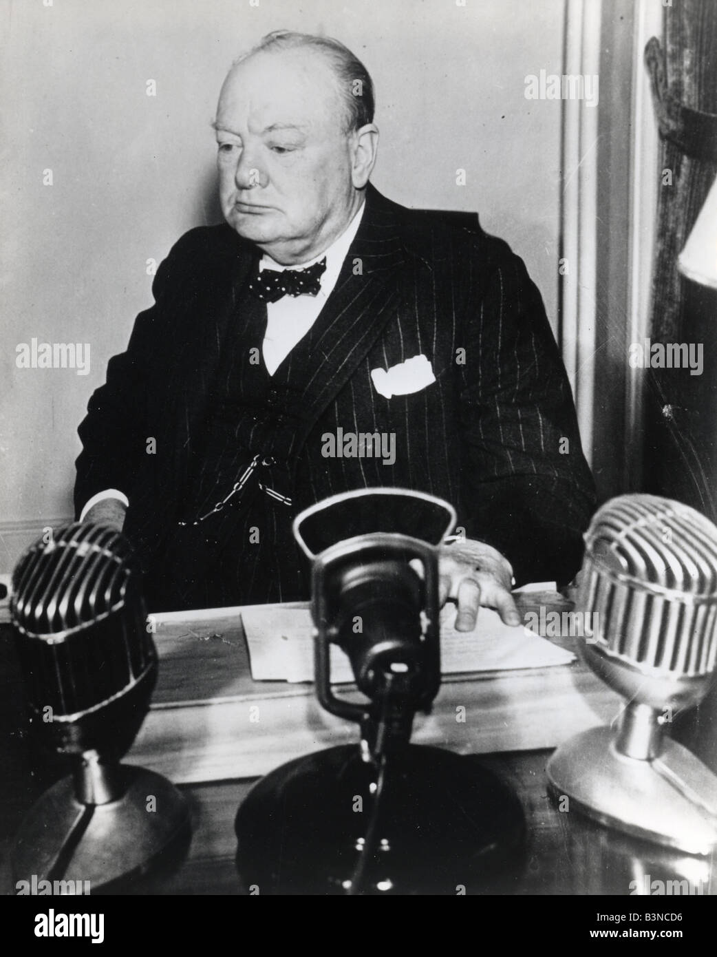 WINSTON CHURCHILL British statesman 1874 to 1965 here about 1944 Stock ...