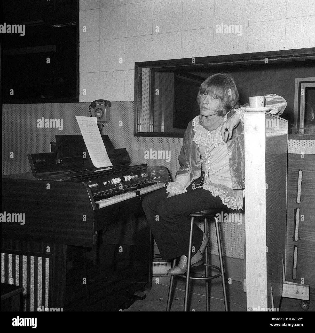 Brian Jones at Melotron keyboard sitting in the Olympic Recording ...