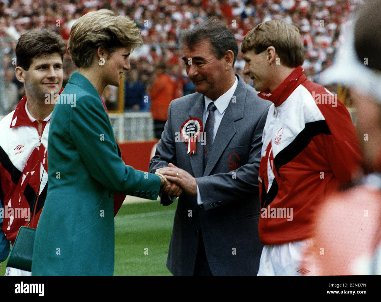Brian Clough manager of Nottingham Forest Football Club meeting ...
