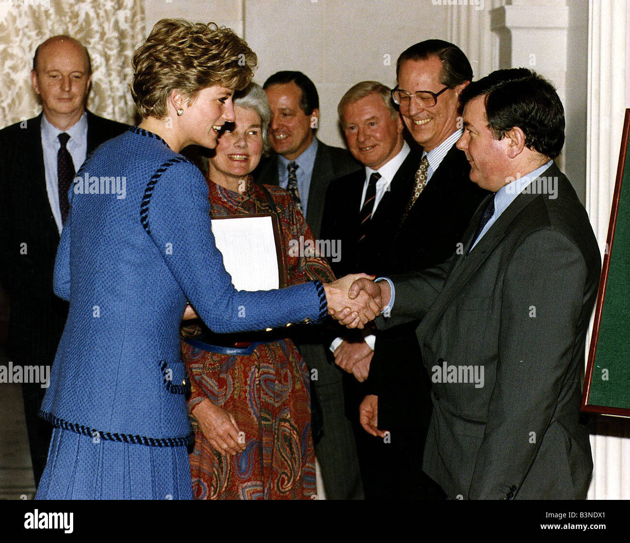 Richard Stott the Daily Mirror editor shakes hands with Princess Diana ...