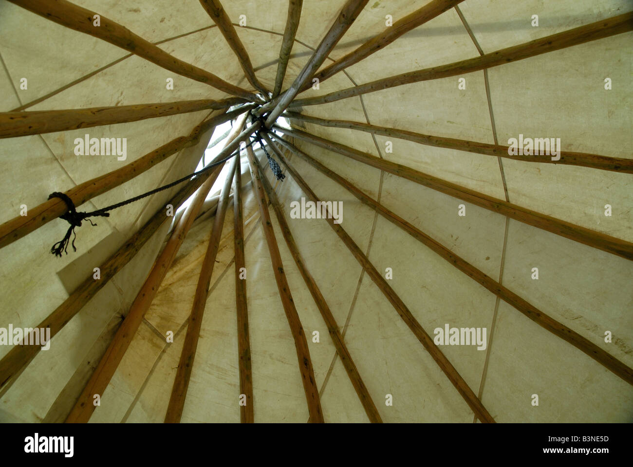 Interior of a Native American Tipi Stock Photo - Alamy