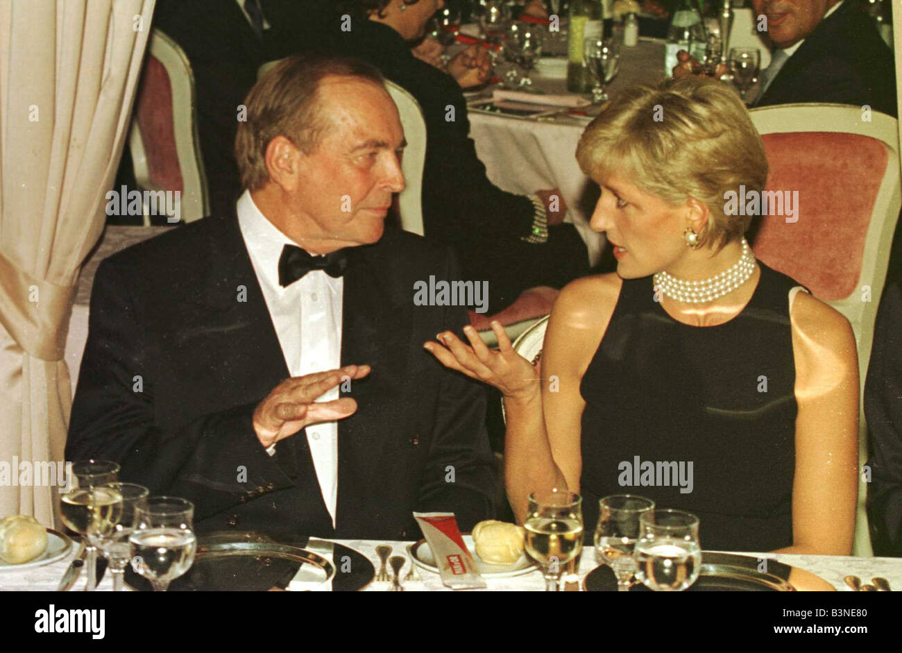 Princess diana at dinner with Doctor Christian Barnard in Rimini ...
