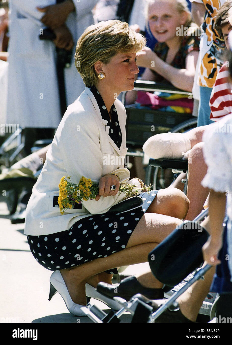 Princess Diana at the Royal National Orthopaedic Hospital in Stanmore ...