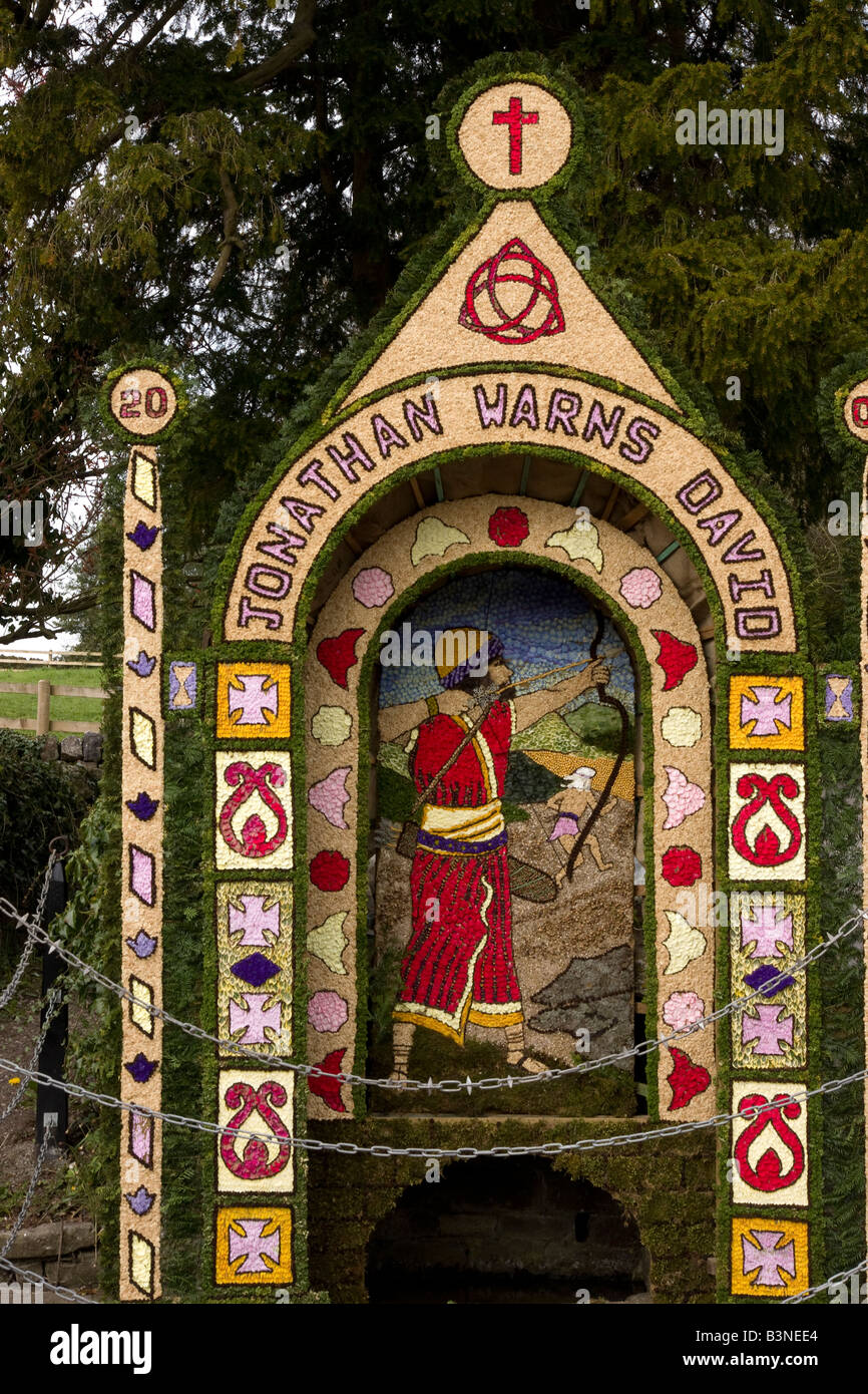 traditional derbyshire well dressing at tissington jonathan warns david ...
