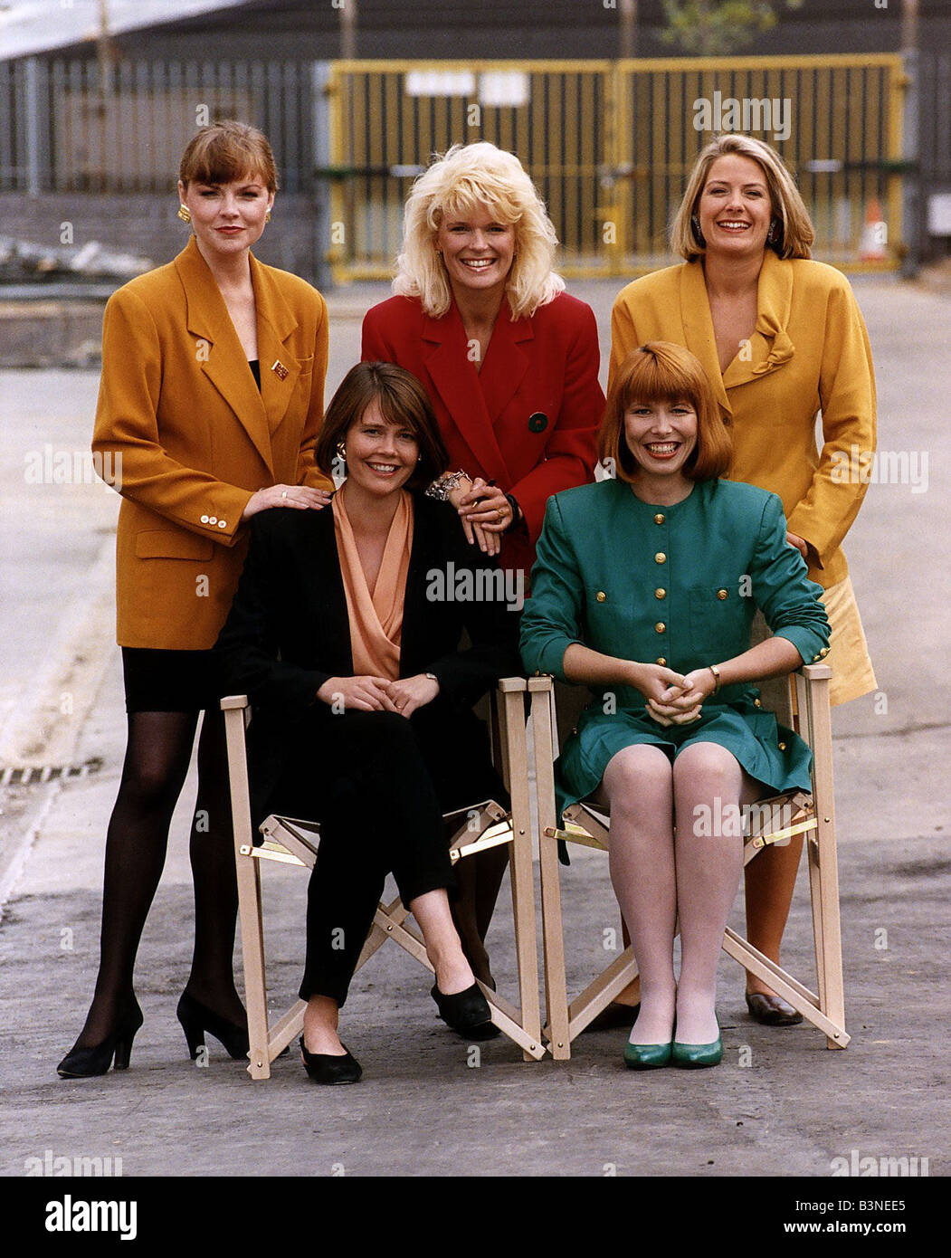 Alison Holloway TV Presenter With Fellow Newscasters For Sky TV Joanna ...