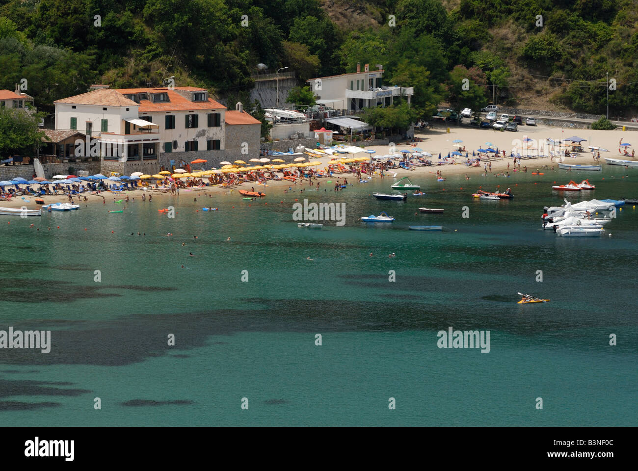 Cilento Italy Small harbour beach of Palinuro Stock Photo - Alamy