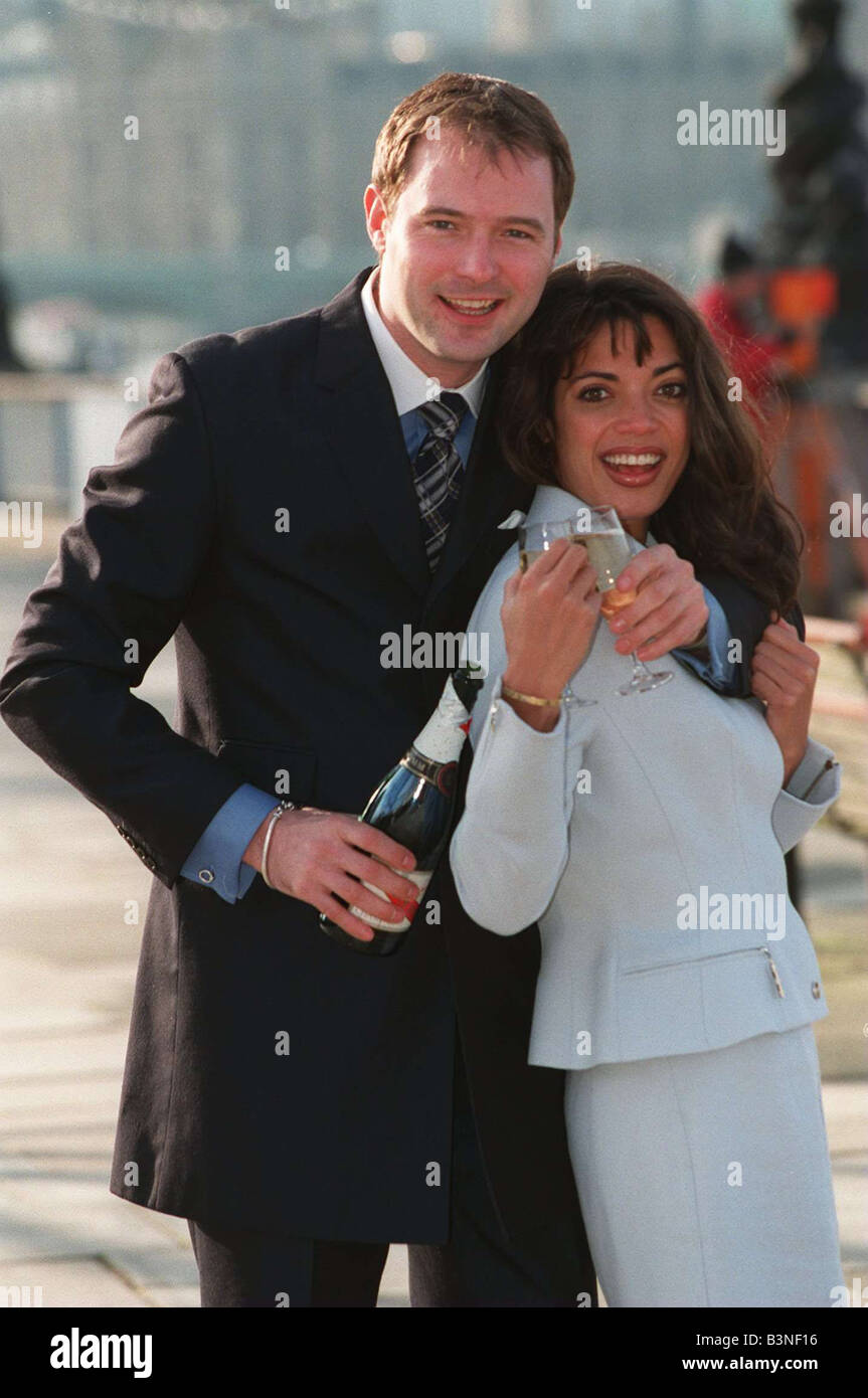 Jenny Powell TV Presenter with the new Wheel Of Fortune presenter John ...