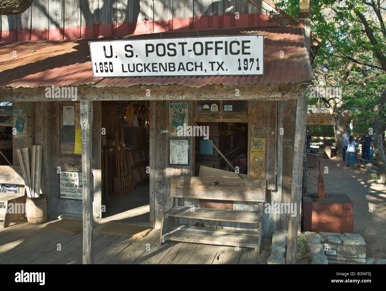 Texas Hill Country Luckenbach Post Office General Store Bar Stock Photo ...