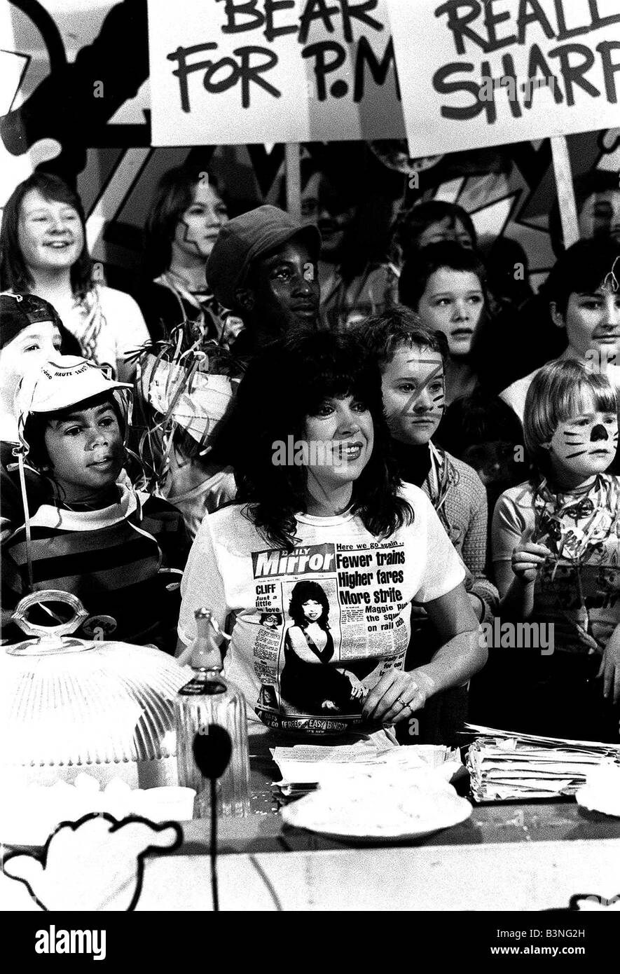 Sally James TV presenter of TISWAS mirrorpix Stock Photo - Alamy