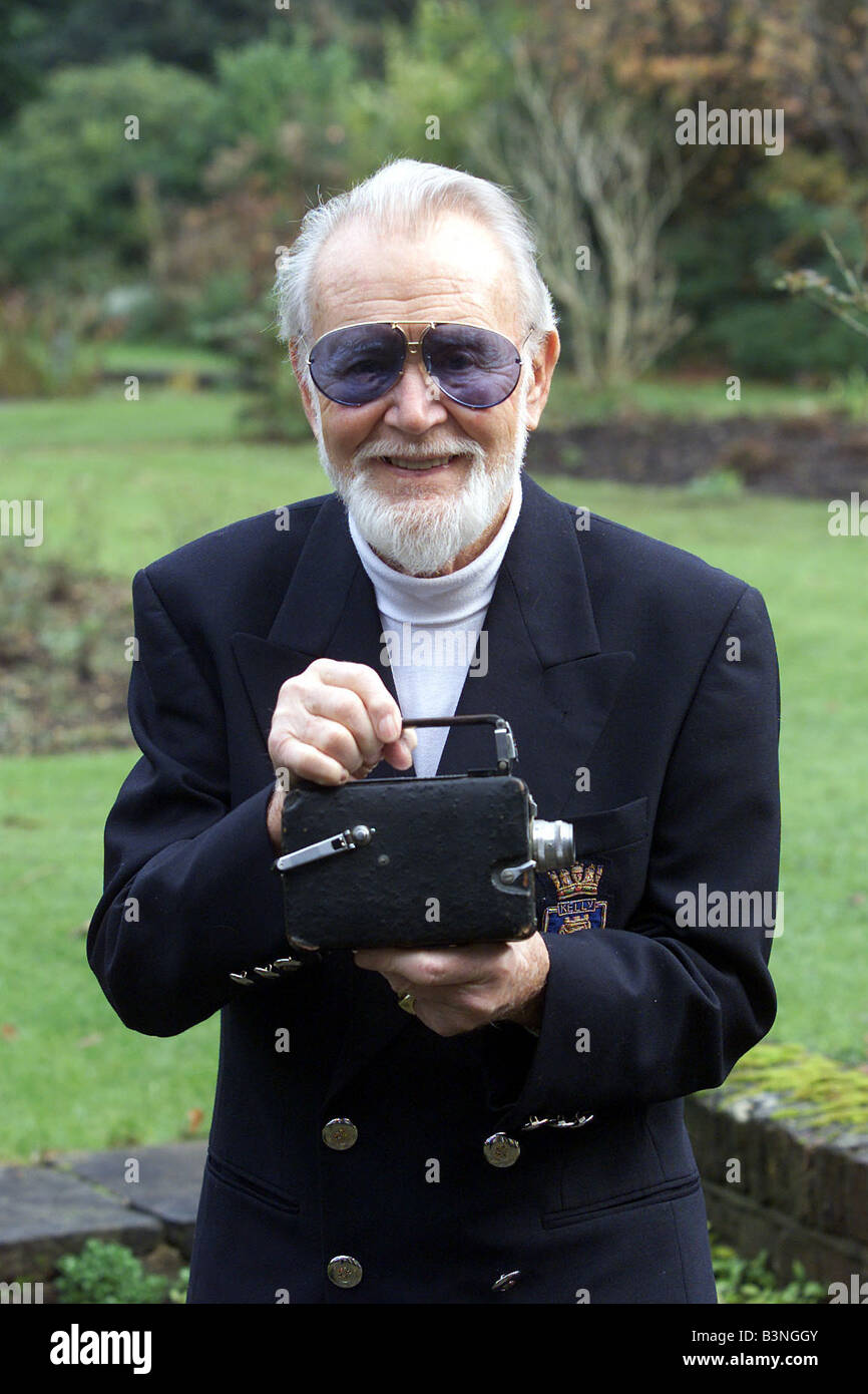 Sir John Mills November 2000 Actor Pictured with his old movie camera ...