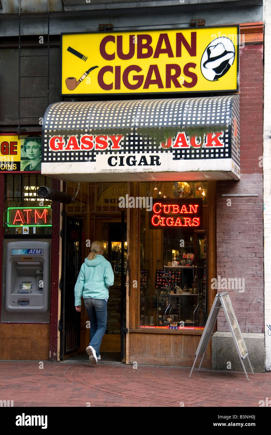 Cuban cigar shop in the Gastown area of Vancouver British Columbia ...