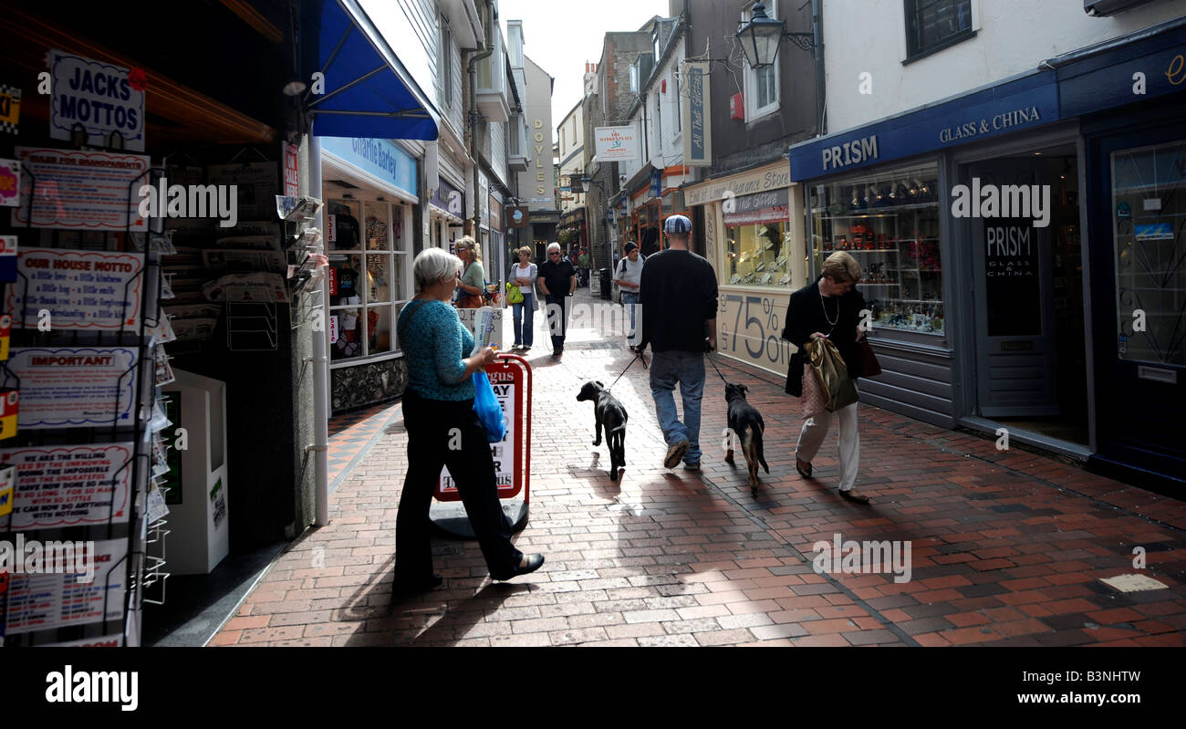 The Lanes shopping area of Brighton famous for antique dealers UK Stock ...