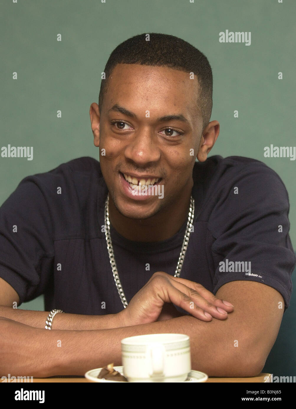 Actor Leon Black June 2002 pictured at the LWT studio London He is to ...