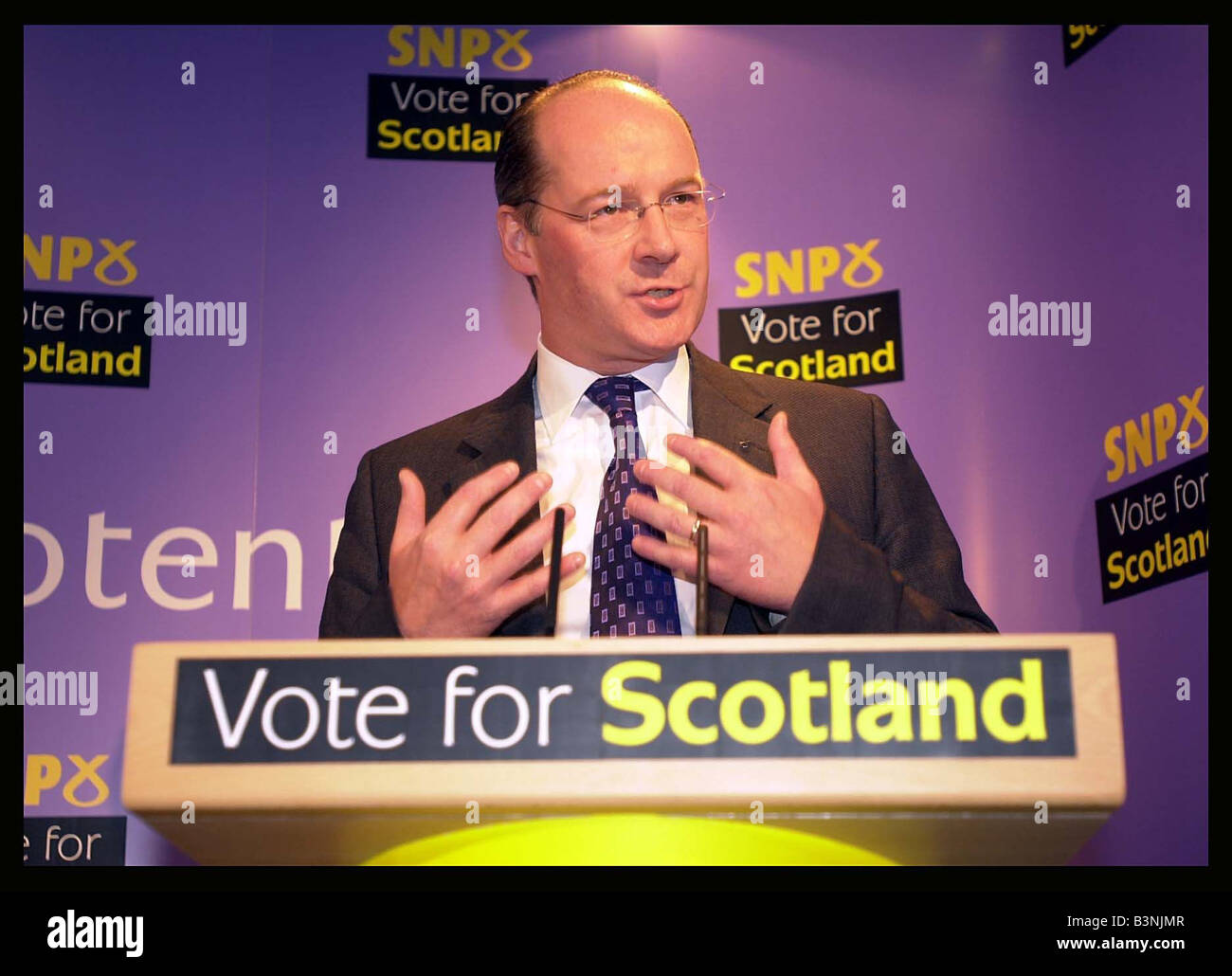 SNP leader John Swinney announces his stand down 2004 Stock Photo - Alamy