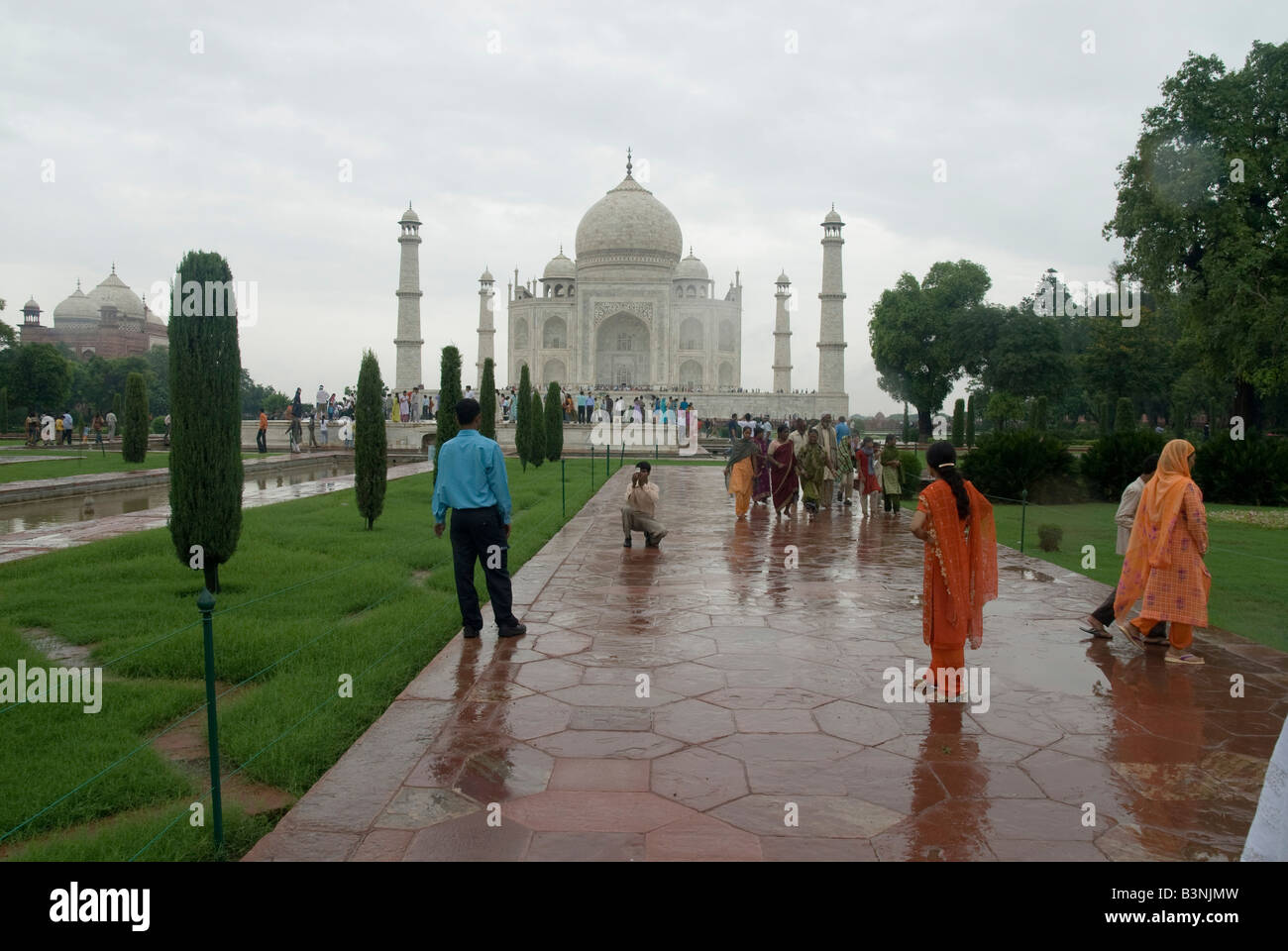 India Uttar Pradesh Agra The Taj Mahal landmark Stock Photo - Alamy