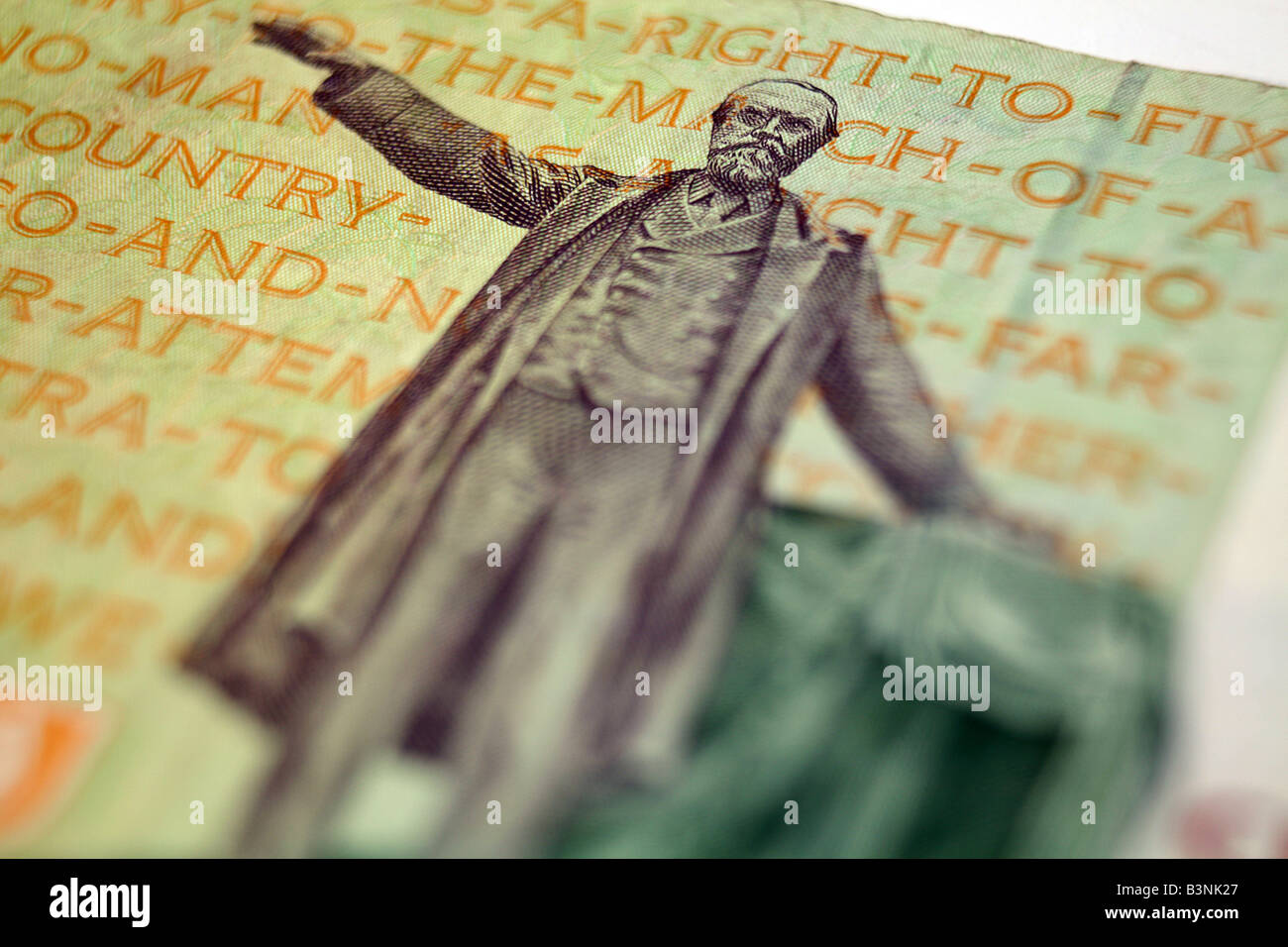 Close up of a 50 pound note from Ireland Stock Photo - Alamy