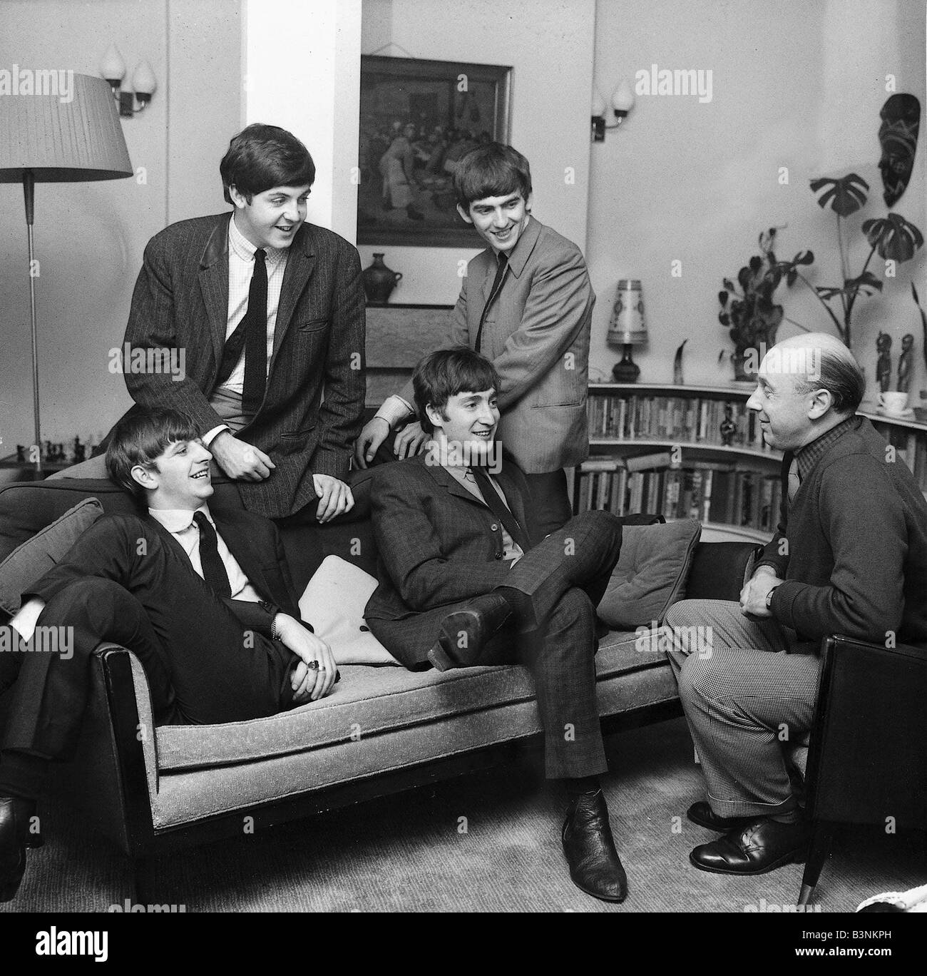 Beatles files 1963 The Beatles at the home of Mirror writer Donald Zec ...