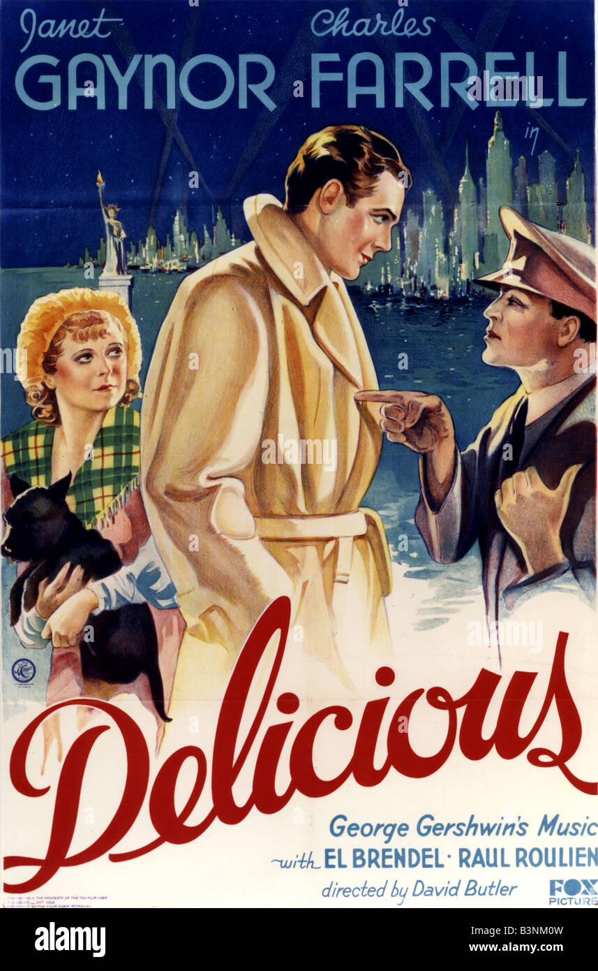 DELICIOUS Poster for 1931 Fox film with Janet Gaynor and Charles ...
