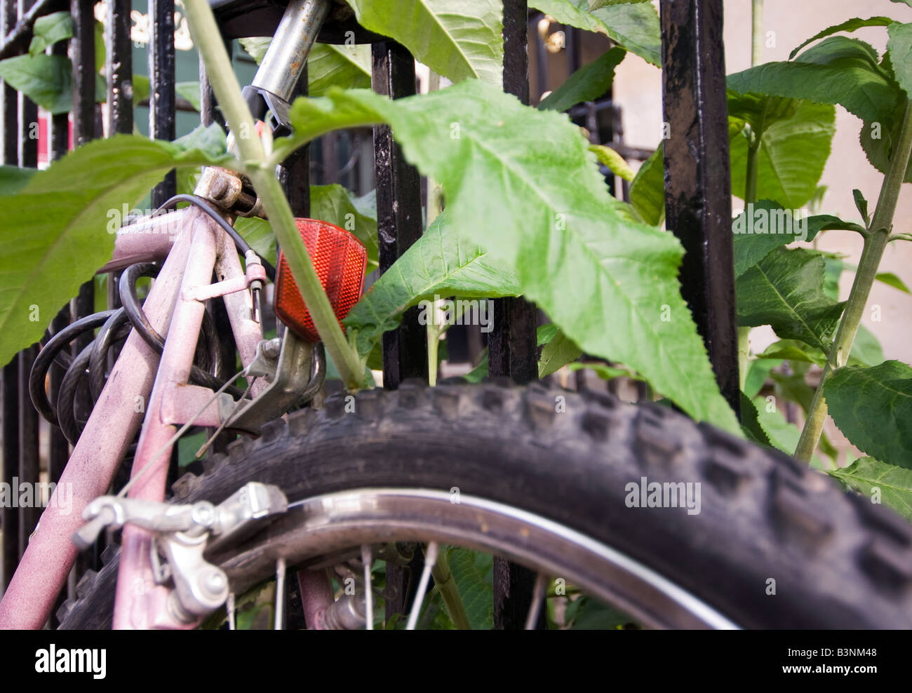 Pink bike lock hi-res stock photography and images - Alamy