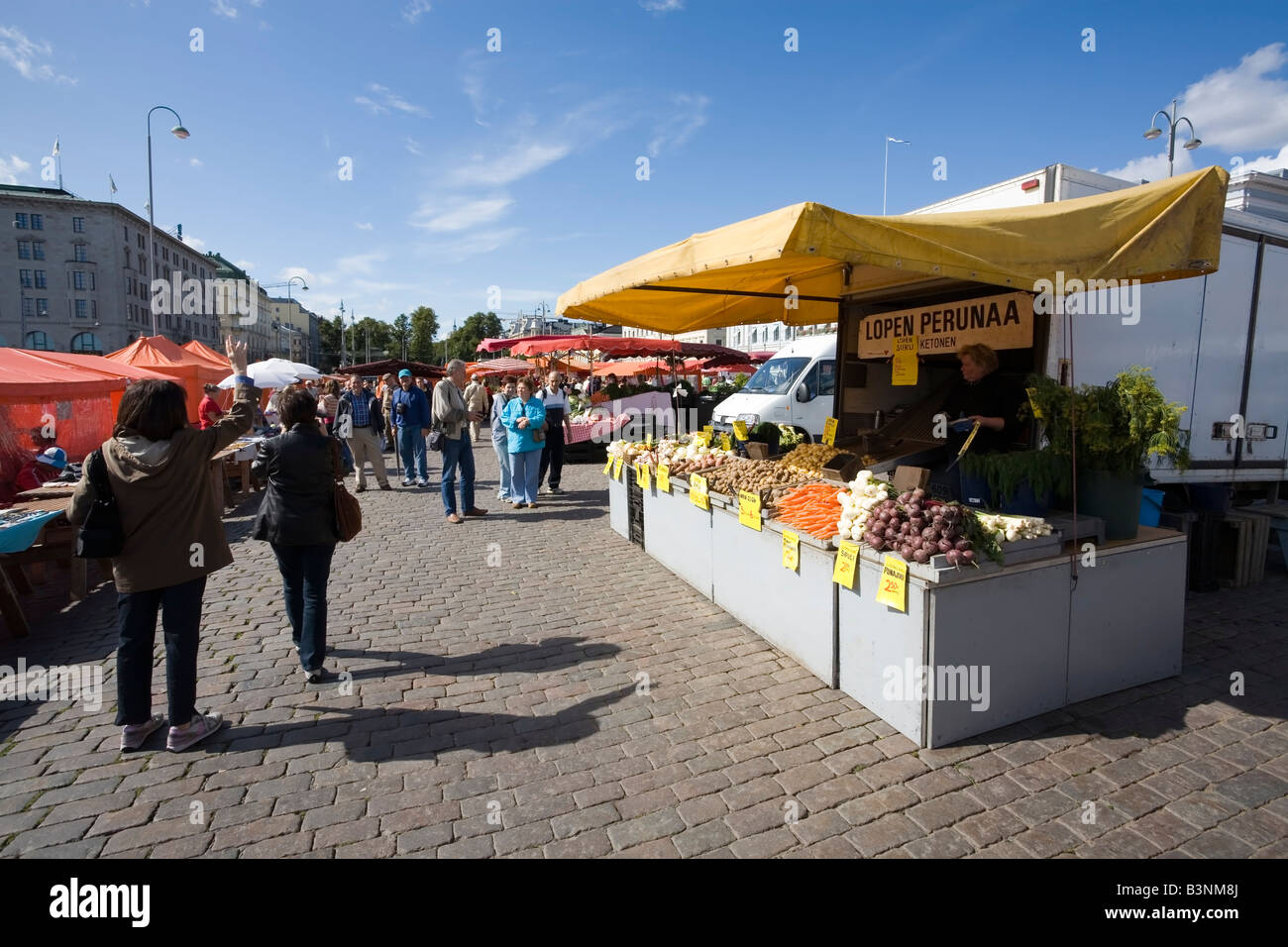 Market square Kauppatori Helsinki Finland Stock Photo - Alamy