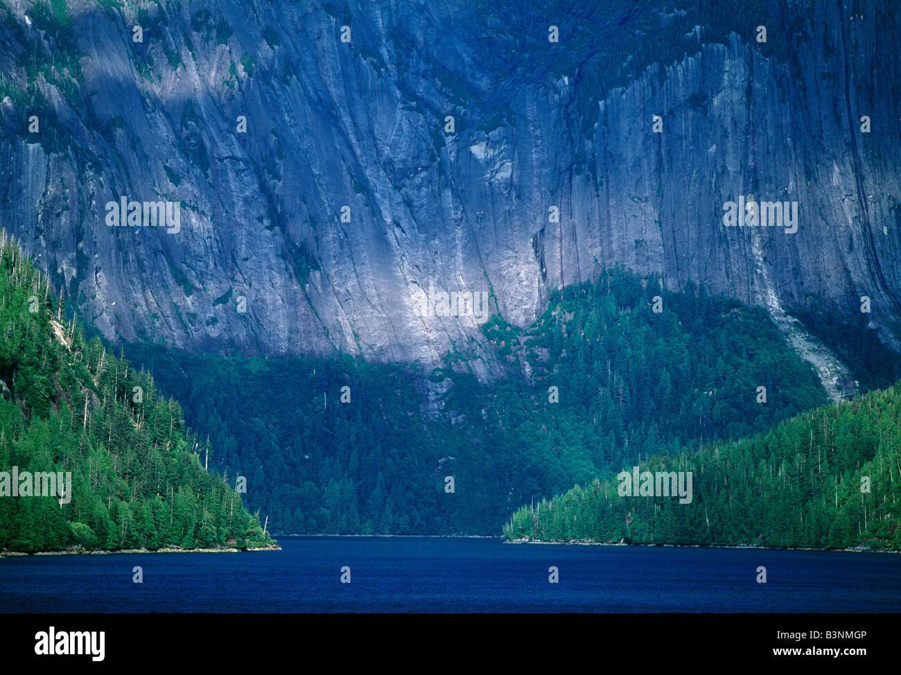 View into Burroughs Bay from Behm Canal, Tongass National Forest, Misty ...