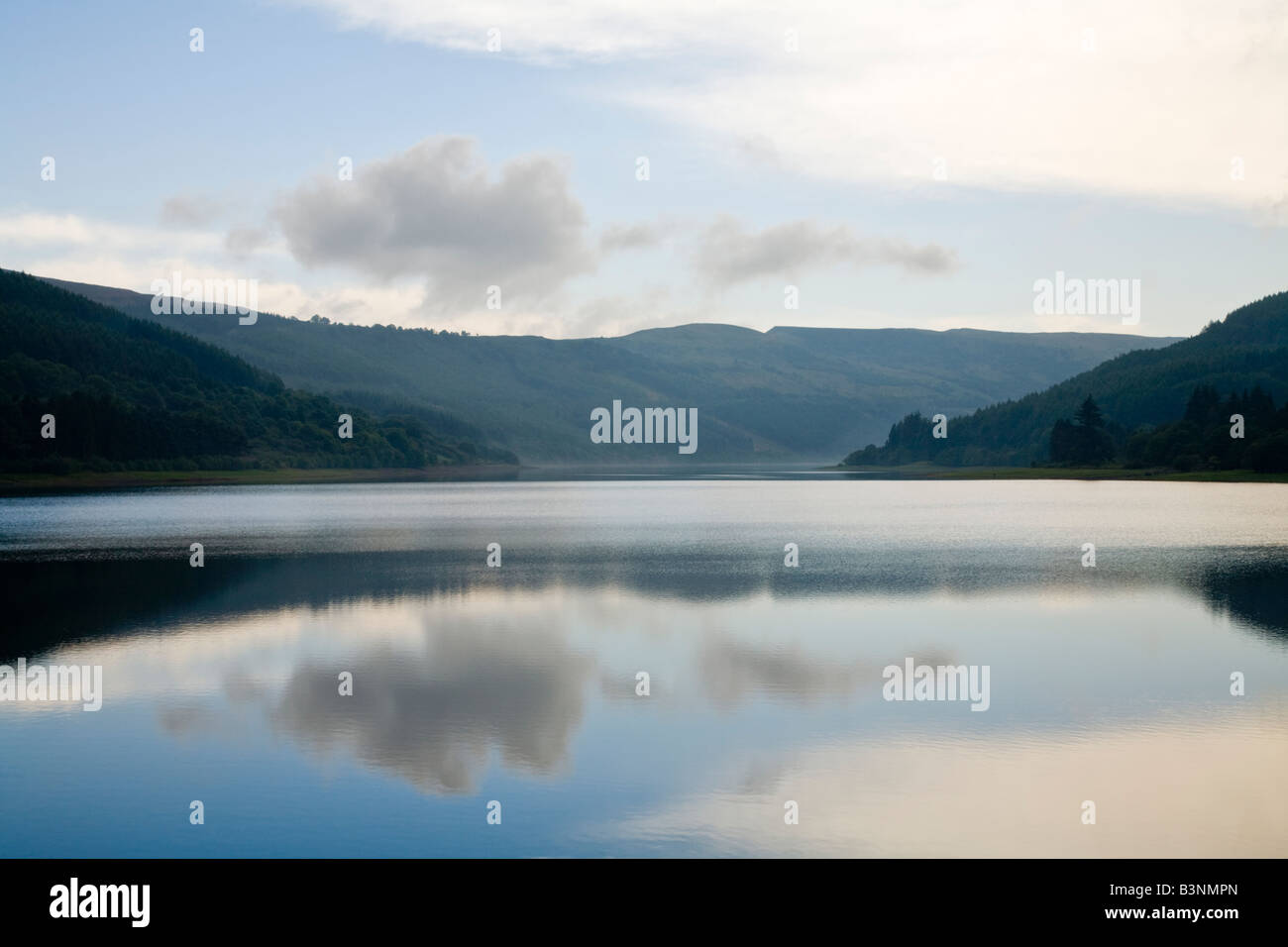 View along Taf Fechan Reservoir Brecon Beacons Wales Stock Photo - Alamy