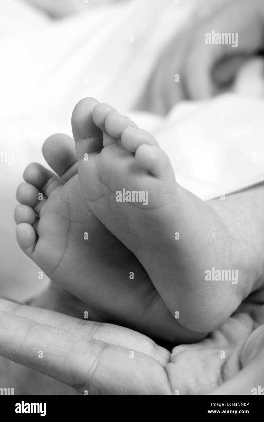 A newborn little girl Family love caring Stock Photo - Alamy