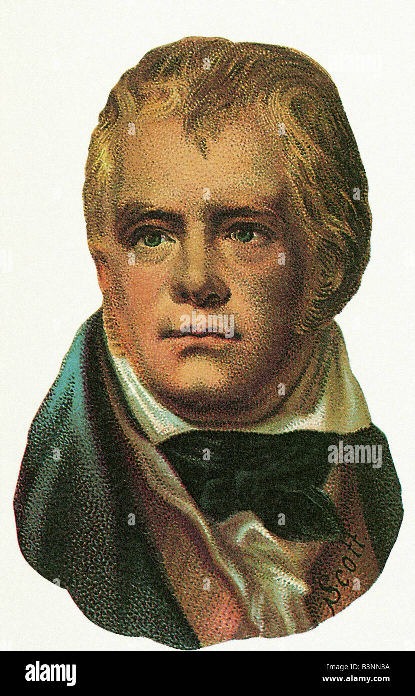 SIR WALTER SCOTT Scottish novelist and poet 1771 to 1832 Stock Photo ...