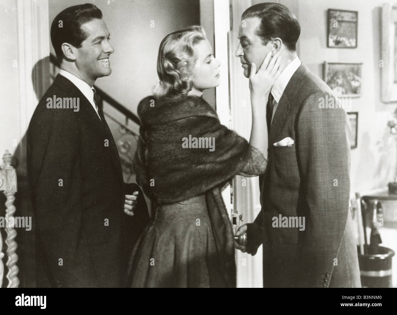 DIAL M FOR MURDER 1954 Warner film with from left: Robert Cummings ...