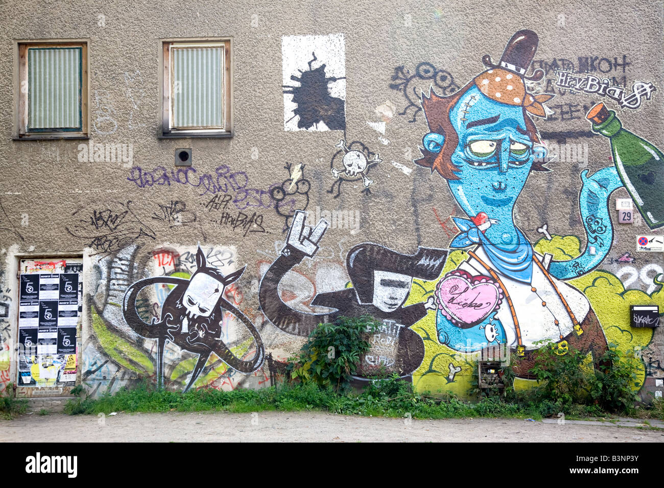 A Graffiti covered wall in Berlin Germany Stock Photo - Alamy