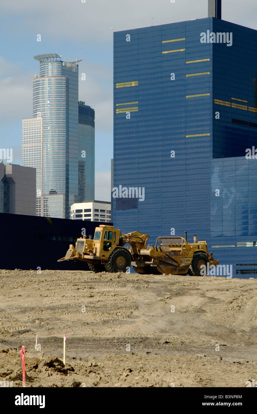 heavy equipment on a construction site in Minneapolis Minnesota Stock ...