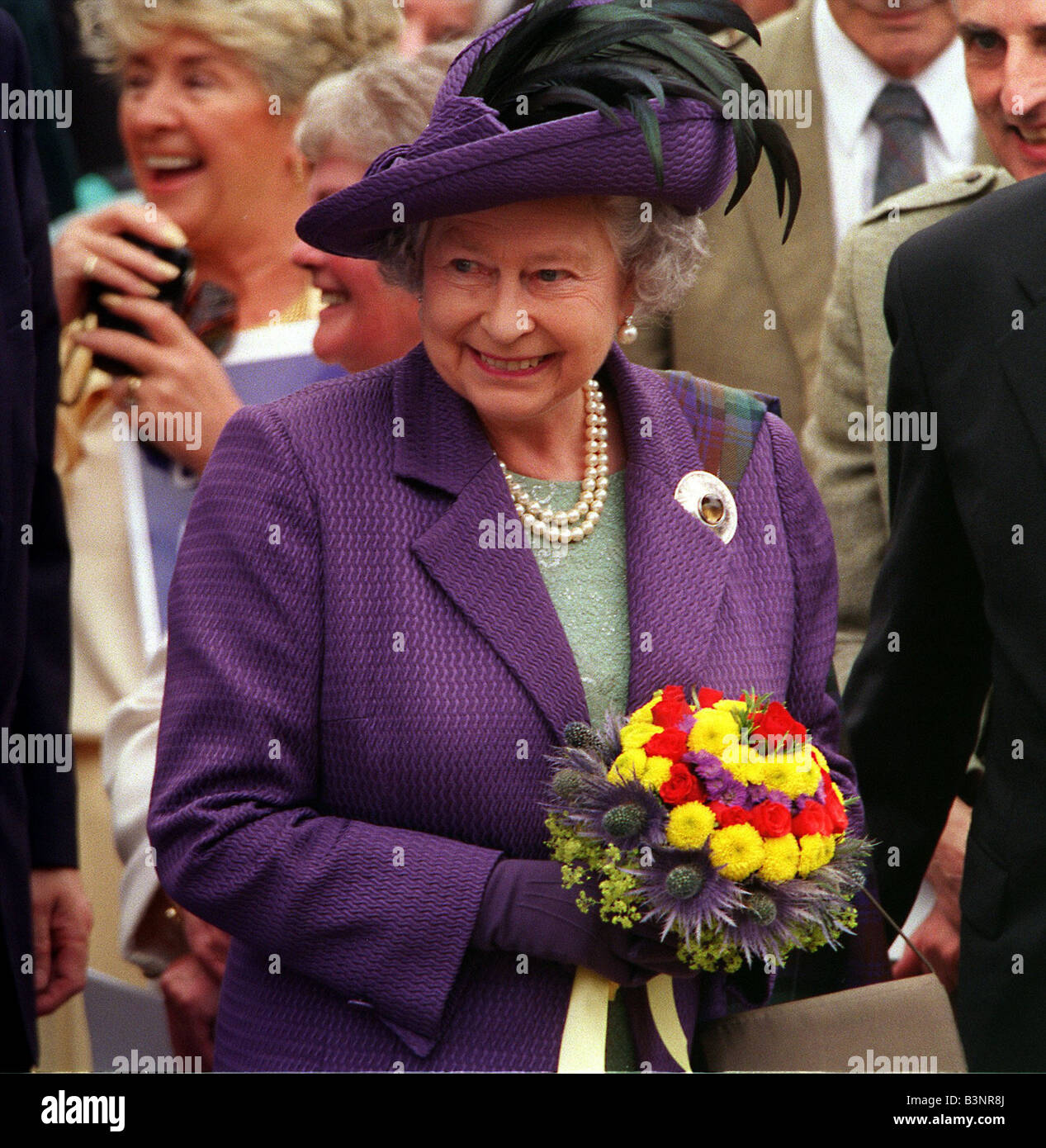 Scottish Parliament Opening Ceremony July 1999 Queen ELizabeth receives ...
