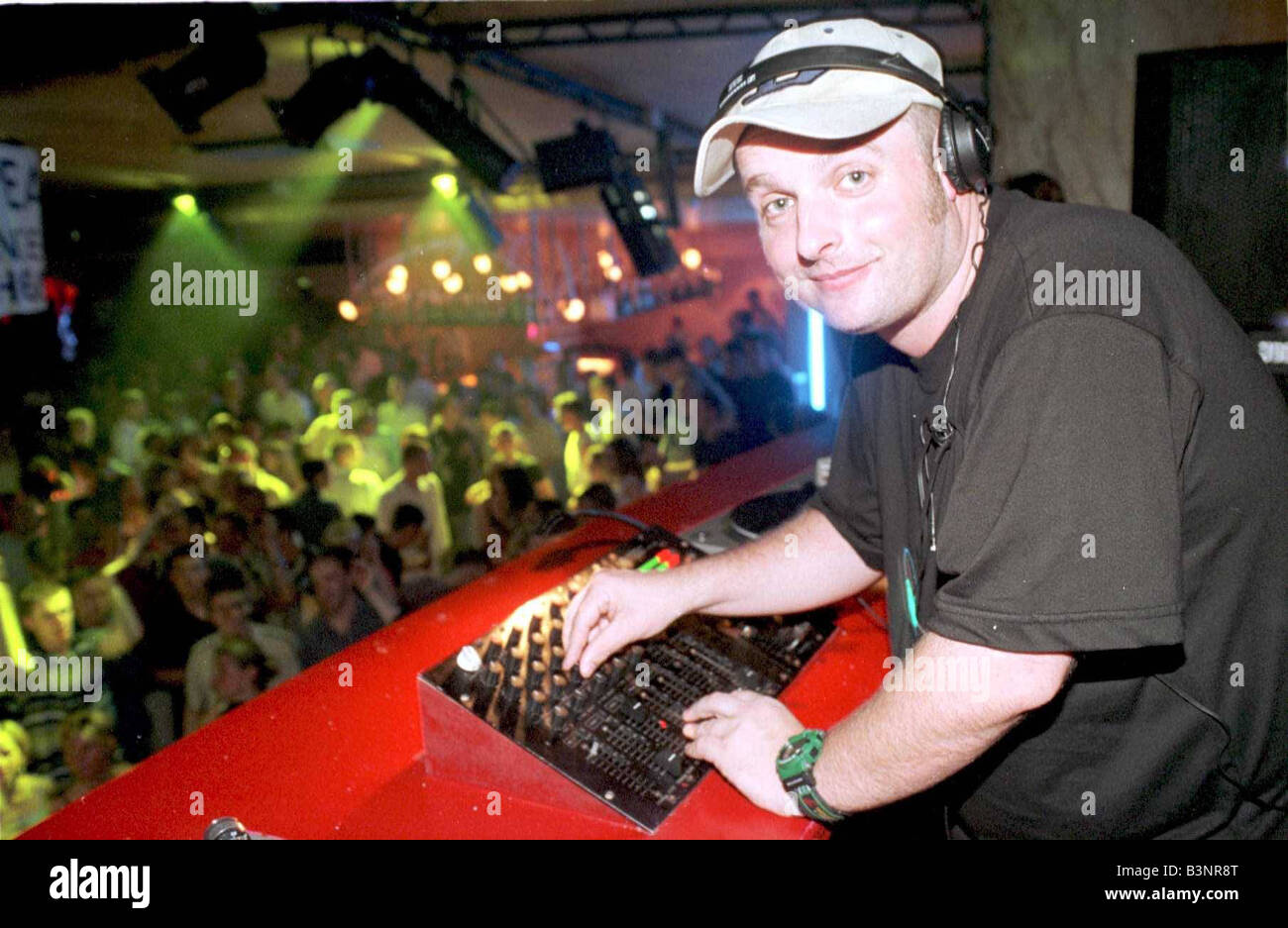 Ibiza Spain July 1999 Disc jockey Dave Pearce in the Eden disco with ...