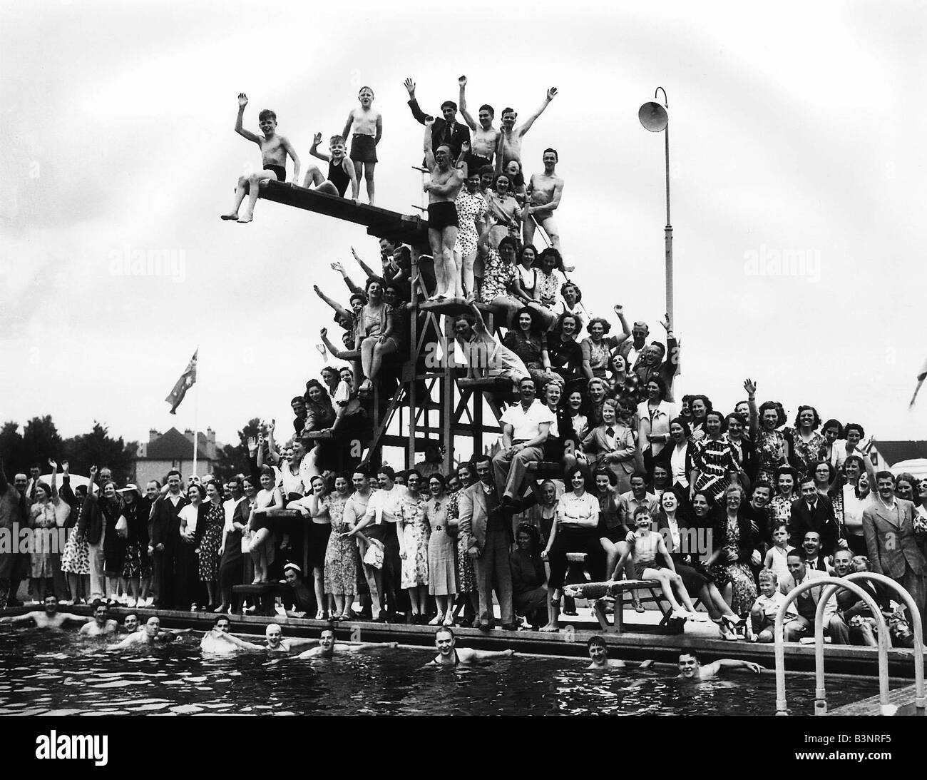 People at swimming bath at Butlins Holiday Camp Unknown date Stock ...